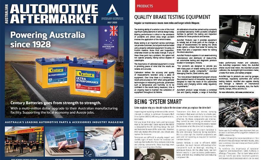 AAAA Magazine Feature - Quality Brake Testing Equipment - AutoTest ...