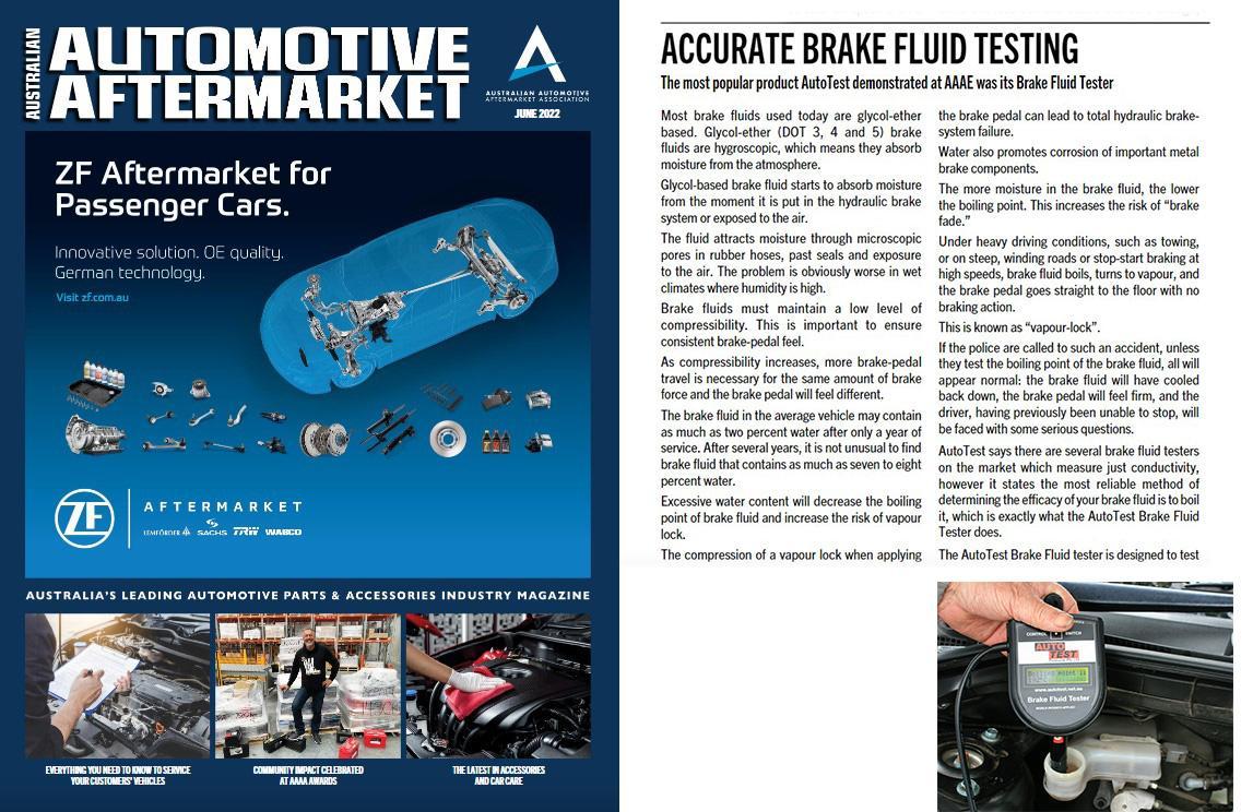 Accurate Brake Fluid Testing - AutoTest Products Pty Ltd